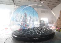 China Inflatable Snow Globe 10ft 13ft Outdoor Transparent Christmas Photo Booth with Blowing Snow for sale