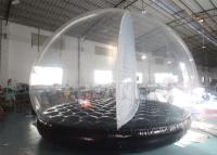 China Inflatable Snow Globe 10ft 13ft Outdoor Transparent Christmas Photo Booth with Blowing Snow for sale