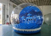 China 13ft Inflatable Snow Globe Photo Booth with Blowing Snow for Christmas Decoration Indoor Outdoor for sale