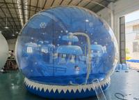 China 13ft Inflatable Snow Globe Photo Booth with Blowing Snow for Christmas Decoration Indoor Outdoor for sale