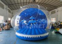 China 13ft Inflatable Snow Globe Photo Booth with Blowing Snow for Christmas Decoration Indoor Outdoor for sale