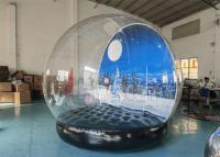China 3m Inflatable Christmas Snow Globe Photo Booth 10ft 13ft Clear PVC Human Size Backdrop for sale