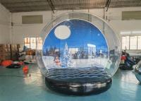 China 3m Inflatable Christmas Snow Globe Photo Booth 10ft 13ft Clear PVC Human Size Backdrop for sale