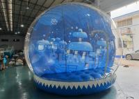 China Customized Clear Inflatable Snow Globe 10ft 13ft Giant Outdoor Blow Up Christmas Decoration for sale
