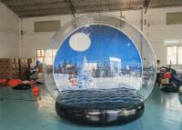 China Customized Inflatable Giant Snow Globe 3m 4m 5m Diameter Human Size with Air Blower for Christmas Event for sale