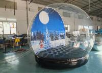 China Customized Clear Inflatable Snow Globe 10ft 13ft Giant Outdoor Blow Up Christmas Decoration for sale