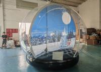 China Customized Clear Inflatable Snow Globe 10ft 13ft Giant Outdoor Blow Up Christmas Decoration for sale