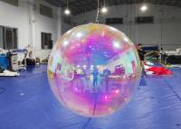 China Inflatable Mirror Ball 1.2m PVC Holographic Rainbow Reflective Disco Ball for Party Decoration for sale