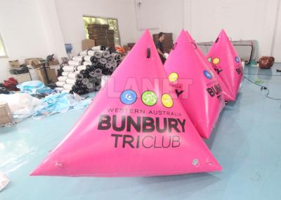 China Custom Logo Inflatable Race Buoy 0.8m PVC Swimming Marker Buoy for Open Water for sale
