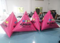 China Custom Sealed Inflatable Triathlon Buoy 1x1x1m PVC Advertising Water Marker Buoy for sale