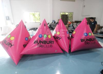 China Custom Inflatable Triangle Buoy 1.2m PVC Marker Buoy for Swim Events and Water Parks for sale