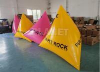 China Custom Sealed Inflatable Triathlon Buoy 1x1x1m PVC Advertising Water Marker Buoy for sale