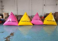 China Custom Sealed Inflatable Triathlon Buoy 1x1x1m PVC Advertising Water Marker Buoy for sale