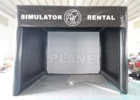 China Custom Logo Inflatable Golf Simulator Tent 0.6mm PVC for Indoor Outdoor Use for sale