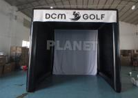 China Custom PVC Inflatable Golf Simulator Tent 0.9mm Fireproof Indoor Sport Black for sale