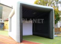 China Customized Inflatable Golf Simulator Tent 0.6mm PVC Air Sealed Black Sports Cage for Indoor Outdoor Use for sale