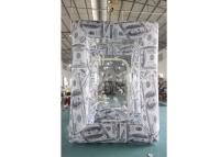 China Custom Inflatable Money Machine Booth 2.3x3.2m Oxford Fabric Cash Cube with Blower for sale