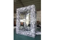 China Custom Inflatable Cash Money Catching Machine Booth 1.5x1.5x2.5m Oxford PVC for sale