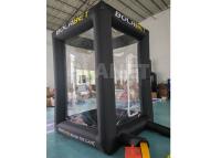 China Customized Inflatable Money Booth 1.5x1.5x2.5m Oxford Cloth Cash Cube with 950W Blower for sale