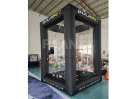 China Customized Inflatable Money Booth 1.5x1.5x2.5m Oxford Cloth Cash Cube with 950W Blower for sale