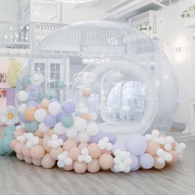 China Kids Party Inflatable Bubble Tent Crystal Dome Tent 3m 4m Transparent PVC for 3-4 Players for sale