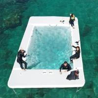 China Portable Inflatable Yacht Ocean Pool with Jellyfish Net 1000D Drop Stitch for sale