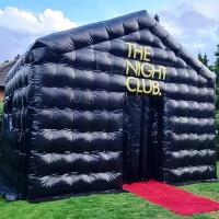 China Portable Inflatable Nightclub Cube Tent 5.5x4.9x4.3m with LED Disco Lighting for Mobile Events for sale