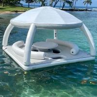 China 3.4x3.4m Inflatable Floating Platform with Tent - 90kg Capacity for 8+ Adults Outdoor Water Entertainment for sale
