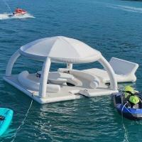 China 3.4x3.4m Inflatable Floating Platform with Tent - 90kg Capacity for 8+ Adults Outdoor Water Entertainment for sale