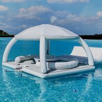 China 3.4x3.4m Inflatable Floating Platform with Tent - 90kg Capacity for 8+ Adults Outdoor Water Entertainment for sale