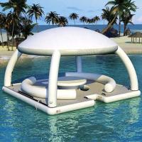 China 3.4x3.4m Inflatable Floating Platform with Tent - 90kg Capacity for 8+ Adults Outdoor Water Entertainment for sale