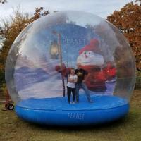 China PVC Inflatable Snow Globe Bounce House Photo Booth 10ft 13ft Christmas Decoration for sale