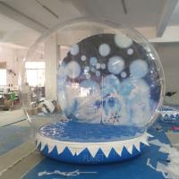 China PVC Inflatable Snow Globe Bounce House Photo Booth 10ft 13ft Christmas Decoration for sale
