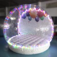 China PVC Inflatable Snow Globe Bounce House Photo Booth 10ft 13ft Christmas Decoration for sale