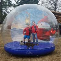 China PVC Inflatable Snow Globe Bounce House Photo Booth 10ft 13ft Christmas Decoration for sale