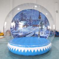 China Inflatable Christmas Snow Globe Photo Booth 3m Diameter Fire Retardant PVC for Party Rental for sale