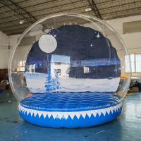 China Inflatable Christmas Snow Globe Photo Booth 3m Diameter Fire Retardant PVC for Party Rental for sale