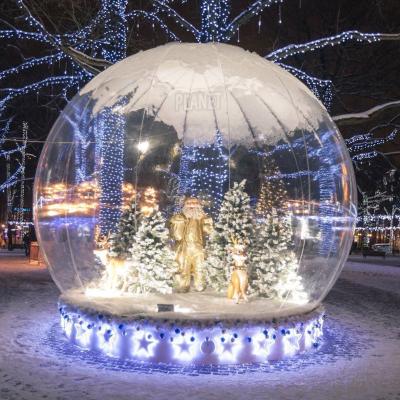 China Inflatable Christmas Snow Globe Photo Booth 3m Diameter Fire Retardant PVC for Party Rental for sale
