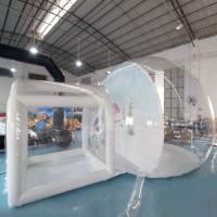 China Inflatable Christmas Snow Globe Bubble Tent House PVC Bounce House Photo Booth 3m 4m Diameter for sale