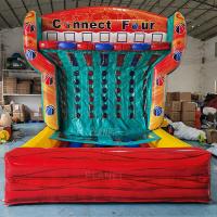 China Commercial Inflatable Connect 4 Basketball Toss Game 12x10x12ft Outdoor Sports for sale