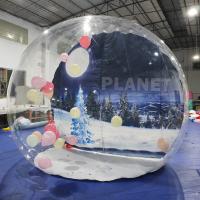 China Giant Inflatable Snow Globe Bounce House Photo Booth 10ft 13ft Christmas Decoration for sale