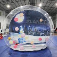 China Giant Inflatable Snow Globe Bounce House Photo Booth 10ft 13ft Christmas Decoration for sale