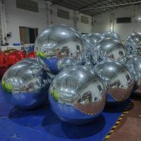 China Custom Giant Inflatable Mirror Sphere Balloon - 60cm to 600cm Diameter, PVC Construction for Events for sale
