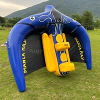 China Inflatable Manta Ray Towable Water Tube 3.6m x 2.4m PVC Flying Kite for Adults Water Sports for sale