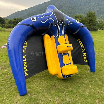 China Inflatable Manta Ray Towable Water Tube 3.6m x 2.4m PVC Flying Kite for Adults Water Sports for sale