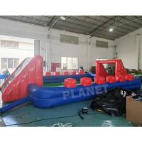 China 0.55mm PVC Inflatable Soap Soccer Field 10x6m Training Football Court Water Pitch for sale