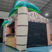 China Commercial Inflatable Tiki Bar 14ft x 11ft PVC Bar Counter Serving Pub Tent for Exhibition for sale