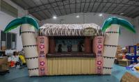 China Commercial Inflatable Tiki Bar 14ft x 11ft PVC Bar Counter Serving Pub Tent for Exhibition for sale