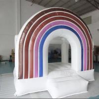 China Rainbow Bouncy House Inflatable Jumping Bouncer 3m x 3m PVC Bounce Castle for sale