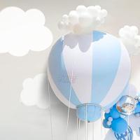 China Outdoor Inflatable Hot Air Balloon 4ft 6ft PVC Decoration with Standing Frame for Baby Shower Party for sale